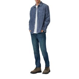 s.Oliver Herren Langarmhemd "CORD", blau, Gr. XXL, Strukturmuster, unifarben, Cord, Obermaterial: 98% Baumwolle, 2% Elasthan, Hemden, mit Brust Tasche