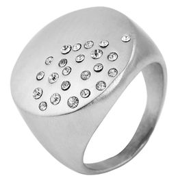 Adelia&acute;s ADELIA ́S Damen Fingerring "Damen Ring aus Edelstahl", 62, Edelstahlsilber, Edelstahl, Fingerringe