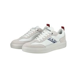 Napapijri Herren Sneaker "Napapijri Sneaker Leder/Textil", Gr. 43, wei&szlig;, Leder, Textil, Schuhe