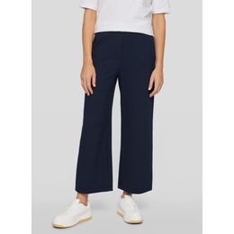 Rabe Damen Stoffhose, blau, Gr. 42, unifarben, Web, Obermaterial: 48% Viskose, 47% Polyester, 5% Elasthan, Hosen, 7/8-L&auml;nge, mit weitem Bein