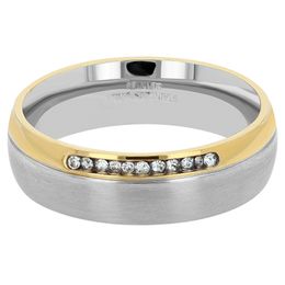Adelia&acute;s ADELIA ́S Damen Fingerring "Damen Ring aus Edelstahl", 58, Edelstahlwei&szlig;, Edelstahl, Fingerringe