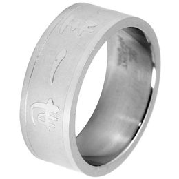 Adelia&acute;s ADELIA ́S Damen Fingerring "Unisex Ring aus Edelstahl", 68, Edelstahlsilber, Edelstahl, Fingerringe