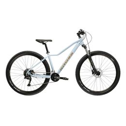 Mountainbike KROSS "Hardtail 29" LEA 5.0 blau 18 G&auml;nge" Gr. 43, blau, schwarz, Fahrr&auml;der, Damen, 43cm, 29 Zoll (73,66cm) hinten: 29 Zoll (73,66cm), KROSS Mountainbike Hardtail 29" LEA 5.0 blau 18 G&auml;nge