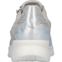 Waldl&auml;ufer WALDL&Auml;UFER Damen Sneaker "K-JANKA", Gr. 7hellgrau, beige, silberfarben, Nappaleder, Nubukleder, Textil, Veloursleder, Schuhe, Bequemschuh,