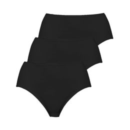 Nina von C. Damen H&uuml;ftslip "3er Pack Damen H&uuml;ftslip Fine Cotton", Gr. 40, schwarz, Obermaterial: 100% Baumwolle CO., Unterhosen