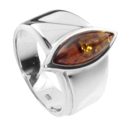 OSTSEE-SCHMUCK Damen Fingerring "- Ranva - Silber 925/000 - Bernstein", 56, silber, Fingerringe