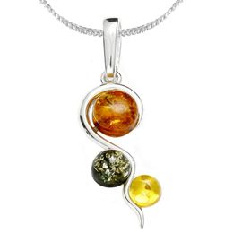 OSTSEE-SCHMUCK Damen Kette mit Anh&auml;nger "- Valentine - Silber 925/000 - Bernstein", 45, Silber 925 (Sterlingsilber), silber, Silber 925