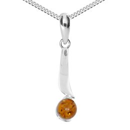 OSTSEE-SCHMUCK Damen Kette mit Anh&auml;nger "- Jora - Silber 925/000 - Bernstein", 50, Silber 925 (Sterlingsilber), silber, Silber 925 (Sterlingsilber),