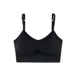 Schiesser Damen Bustier "Casual Seamless", Gr. S, schwarz, Microtouch, Obermaterial: 95% Polyamid, 5% Elasthan, BHs, ohne st&ouml;rende Seitenn&auml;hte,
