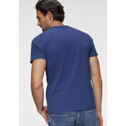 Kangaroos Herren T-Shirt, blau, Gr. S, unifarben, Single Jersey, Obermaterial: 100% Baumwolle, Shirts, Kurzarm, unifarben, Rundhals, aus Baumwolle,