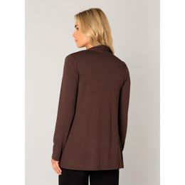 Base Level Damen Strickjacke "Yayla", braun, Gr. 36, unifarben, Strick, Obermaterial: 94% Viskose, 6% Elasthan, Strickjacken, In elastischem