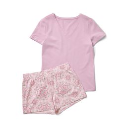 Tchibo - Shorty-Pyjama-Set - Damen - Gr. XL - rosa