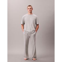 Schlafhose "ICON / ESSENTIALS SLEEP PANT", Herren, Gr. XL (54), N-Gr, grau, Jersey, Obermaterial: 100% Baumwolle, Calvin Klein Underwear, unifarben, k&ouml;rpernah lang, Hosen Schlafhose, Mit elastischem Bund