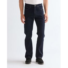 Straight-Jeans Wrangler, Herren, Gr. 36, L&auml;nge 34, rinse, Denim/Jeans, Obermaterial: 86% Baumwolle, 12% Polyester, 2% Elasthan, straight fit lang, Jeans Straight-Jeans, aus elastischer Baumwollmischung