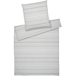Bettw&auml;sche Elegante "Balance", beige (greige), B/L: 155cm x 220cm, 1 Stk., 1 Stk., Halbleinen, B/L: 80cm x 80cm, 2 Stk., Halbleinen, Obermaterial: 50% Baumwolle, 50% Leinen, Bettw&auml;sche, Bettw&auml;sche, angenehmes Hautgef&uuml;hl