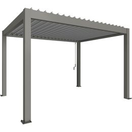 Pergola BioHort "4x3 m, verschiedene Farben", quarzgrau, metallic, B:404,5cm T:312cm, Pergolen, 404,5x312x264 cm, ausgezeichnet mit dem Red Dot Design Award