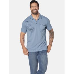 Jan Vanderstorm Herren Poloshirt "Poloshirt FJODOR", blau, Gr. 7XL, Obermaterial: 100% Baumwolle CO., Shirts