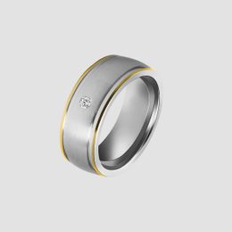 Adelia&acute;s ADELIA ́S Damen Fingerring "Damen Ring aus Edelstahl mit Strass Steinchen", 48, Edelstahlsilber, Edelstahl, Fingerringe