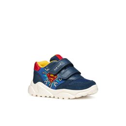 Geox Baby Lauflernschuh "B CIUFCIUF BOY", Gr. 21blau, rot, Leder, Lederimitat, Textil, Schuhe, Babyschuh mit farbigen Bes&auml;tzen, Gr&ouml;&szlig;enschablone zum
