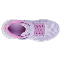 Skechers M&auml;dchen Sneaker "SELECTORS", Gr. 32, lila, Lederimitat, Textil, Schuhe, Slip-On Sneaker mit Klettverschluss, Gr&ouml;&szlig;enschablone zum Download