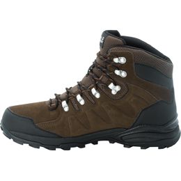 Jack Wolfskin Herren Hikingschuh "REFUGIO TEXAPORE MID M", Gr. 7, braun, Obermaterial: Leder. Obermaterial 2: Textilmaterial. Futter: Polyester,