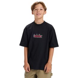Quiksilver Jungen T-Shirt "Mercury Double Up", schwarz, Gr. 10, Obermaterial: 100% Walkfrottier;, Shirts