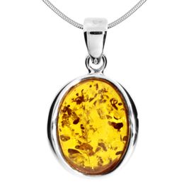 OSTSEE-SCHMUCK Damen Kette mit Anh&auml;nger "- Wasa - Silber 925/000 - Bernstein", 42, Silber 925 (Sterlingsilber), silber, Silber 925 (Sterlingsilber),