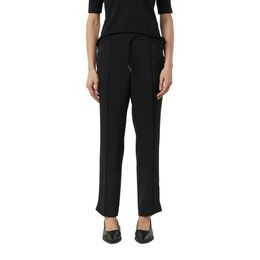 comma, COMMA Damen Stoffhose, schwarz, Gr. 40, unifarben, Web, Obermaterial: 97% Polyester, 3% Elasthan. Futter: 100% Polyester, Hosen, mit Gummizug und