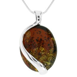 OSTSEE-SCHMUCK Damen Kette mit Anh&auml;nger "- Estefanja - Silber 925/000 - Bernstein", 42, Silber 925 (Sterlingsilber), silber, Silber 925