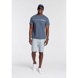 DELMAO Herren T-Shirt, blau, Gr. S, bedruckt, Single Jersey, Obermaterial: 100% Baumwolle, Shirts, Kurzarm, mit coolem Print, Rundhalsausschnitt, aus