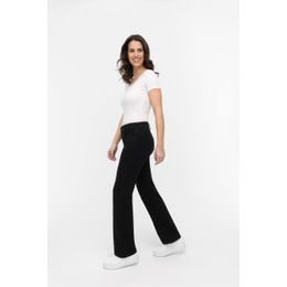 WONDERJEANS Damen 5-Pocket-Jeans "Relaxed Straight", schwarz, Gr. 44, Denim/Jeans, Obermaterial: 87% Baumwolle, 10% Polyester, 3% Elasthan, Jeans,