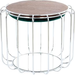 Kayoom "Pouf Comfortable 110, abnehmbares und wendbares Oberteil" 1 Stk. tlg. praktisch umzuwandeln in Tisch oder Hocker, mit Spiegelglas
