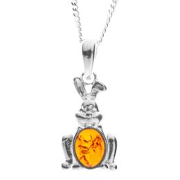 OSTSEE-SCHMUCK Damen Kette mit Anh&auml;nger "- Hase - Silber 925/000 - Bernstein", 40, Silber 925 (Sterlingsilber), silber, Silber 925 (Sterlingsilber),