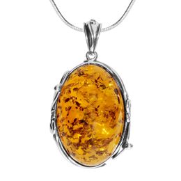 OSTSEE-SCHMUCK Damen Kette mit Anh&auml;nger "- Anneliese - Silber 925/000 - Bernstein", 45, Silber 925 (Sterlingsilber), silber, Silber 925