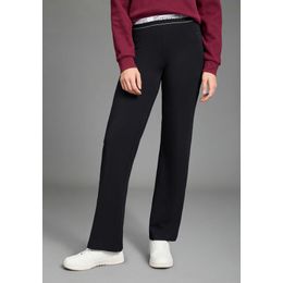 Kangaroos Damen Jazzpantsschwarz, Gr. 48, Jersey, Obermaterial: 95% Baumwolle, 5% Elasthan, Hosen, weite Beinform, mit Gummizug am Bund, aus