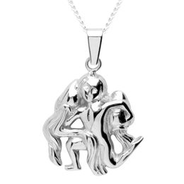 OSTSEE-SCHMUCK Damen Kette mit Anh&auml;nger "- Tierkreiszeichen Wassermann - Silber 925/000 -", 45, Silber 925 (Sterlingsilber), silber, Silber 925