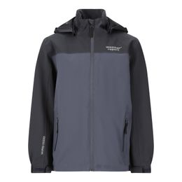 WEATHER REPORT Kinder Outdoorjacke "Borise Jr."stahlblau, Gr. 176, mehrfarbig, 90% Polyester, 10% Elasthan, Jacken, mit wasserdichter Ausstattung