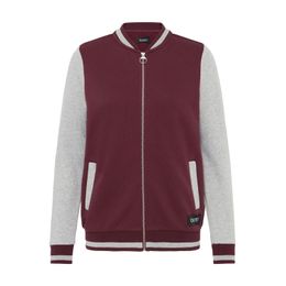 oxmo Damen Sweatjacke "Trainingsjacke OXOnana", rot, Gr. S, Obermaterial: 80% Polyester PES. 20% Baumwolle CO., Sweatjacken