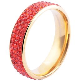 Adelia&acute;s ADELIA ́S Damen Fingerring "Damen Ring aus Edelstahl", 60, Edelstahl, rot, Edelstahl, Fingerringe