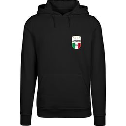MisterTee Herren Kapuzensweatshirt "MisterTee Azurro Italia Hoody"schwarz, Gr. XXXL, bedruckt, 65% Baumwolle, 35% Polyester, Sweatshirts