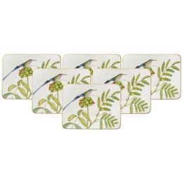 Villeroy & Boch Untertasse VILLEROY & BOCH "Kaffeeuntertassen Amazonia 17 x 14 cm 6er Set bunt", bunt, L:17cm, Speiseteller