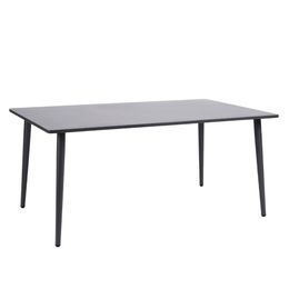 Pharao24.de Balkontisch Terrassen Tisch 160 cm breit mit Metallplatte