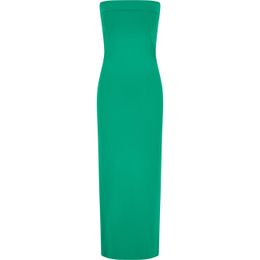 Shirtkleid Urban Classics "Urban Classics Ladies Bandeau Midi Dress", Damen, Gr. L, US-Gr&ouml;&szlig;en, froggr&uuml;n, 94% Polyamid, 6% Elasthan, unifarben, slim fit, Rundhals, Kleider Shirtkleid