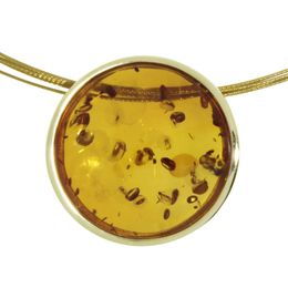 OSTSEE-SCHMUCK Damen Kette mit Anh&auml;nger "- Gleiter-Frouke 24 mm - Gold 333/000 - Bernstein", 45, Gelbgold 333, gold, Gelbgold 333, Halsketten