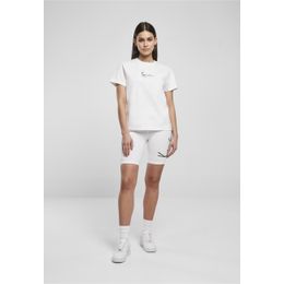 Karl Kani Damen T-Shirt "Karl Kani Damen ESSKKW-T02WHT Small Signature Tee"wei&szlig;, Gr. S, unifarben, 100% Baumwolle, Shirts