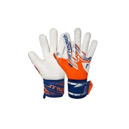 Reusch Damen Torwarthandschuhe "Attrakt Silver", orange, Gr. 10, mehrfarbig, 34% Polyester, 25% Elastodien, 3% Lederimitat, 1% Baumwolle, Handschuhe,