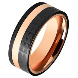Adelia&acute;s ADELIA ́S Herren Fingerring "Herren Ring aus Edelstahl", 58, Edelstahl, rosa, Edelstahl, Fingerringe