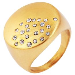 Adelia&acute;s ADELIA ́S Damen Fingerring "Damen Ring aus Edelstahl", 56, Edelstahlgold, Edelstahl, Fingerringe