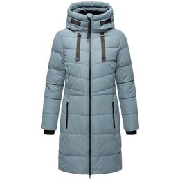 Marikoo Damen Winterjacke "Natsukoo XVI", blau, Gr. L, Obermaterial: 100% Polyester, Jacken, Stepp Mantel mit gro&szlig;er Kapuze