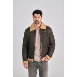 Freaky Nation Herren Lederimitatjacke "T-Zogon-RR"braun, Gr. S, Oberstoff: 100% Polyester. Futter: 100% Polyester, Jacken